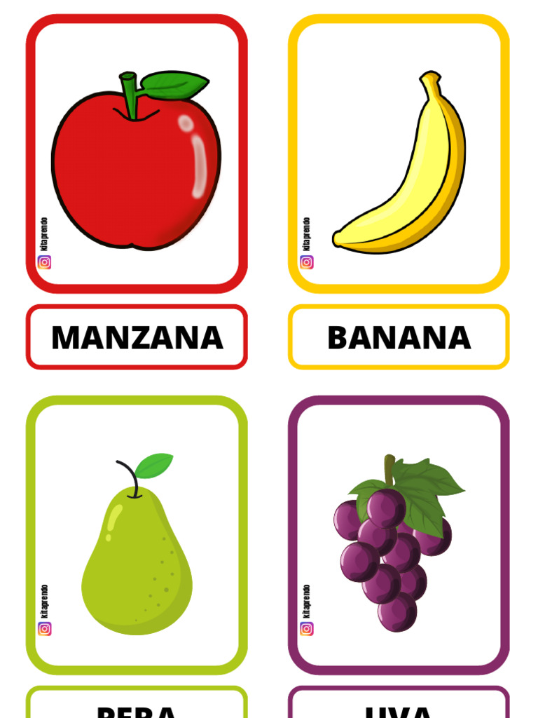 Fichas de Frutas | PDF