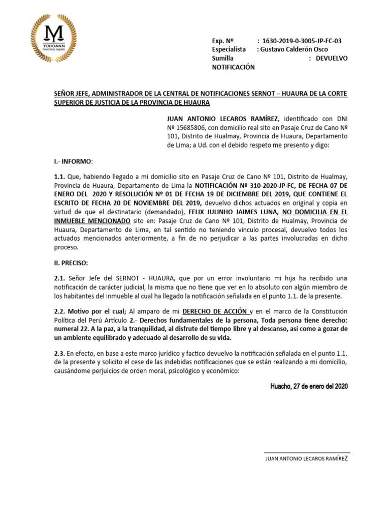 Devuelvo cedulas de notificación julito | PDF | Principios éticos | Gobierno