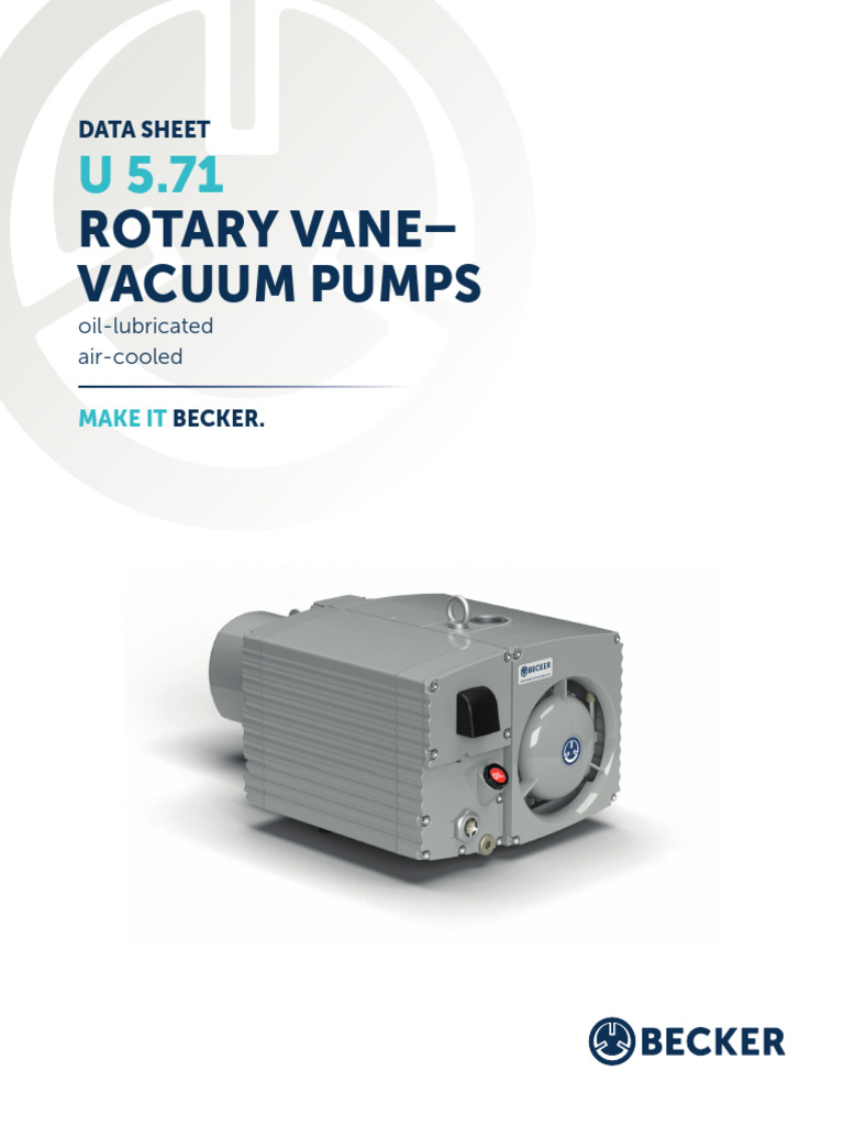 Vaccum Pump Datasheet | PDF | Vacuum | Gas Technologies