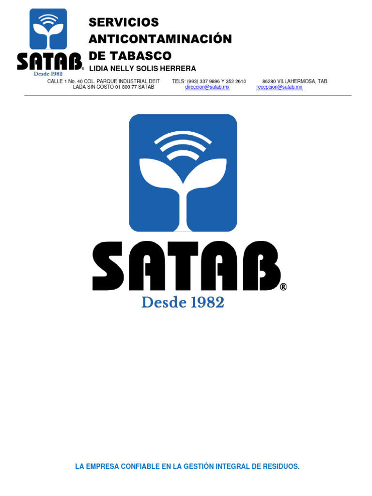 CV Satab 2023 | PDF | Residuos | Gestión de residuos