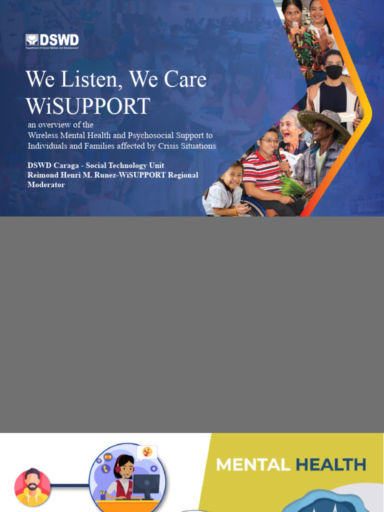 WiSUPPORT: Mental Health Aid Overview | PDF | Psychosocial | Mental Health