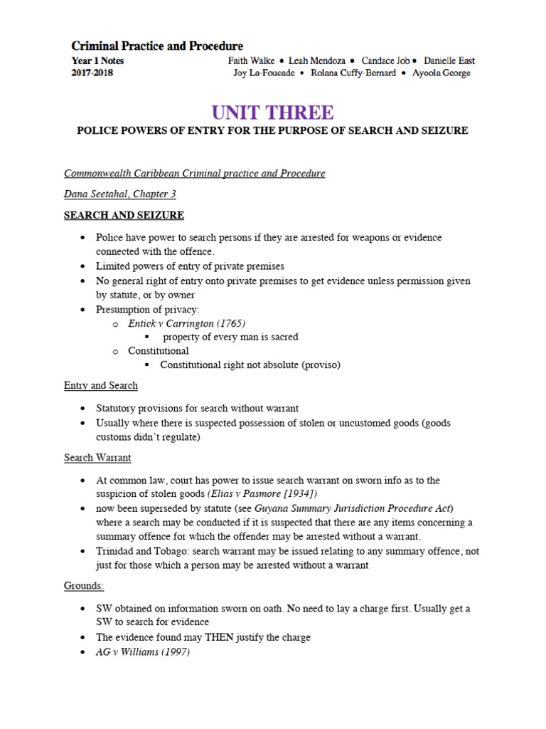 Crim Prac _ Proc - Unit 3 | PDF