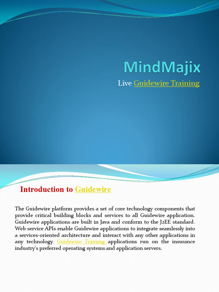 Guidewire Training | PDF