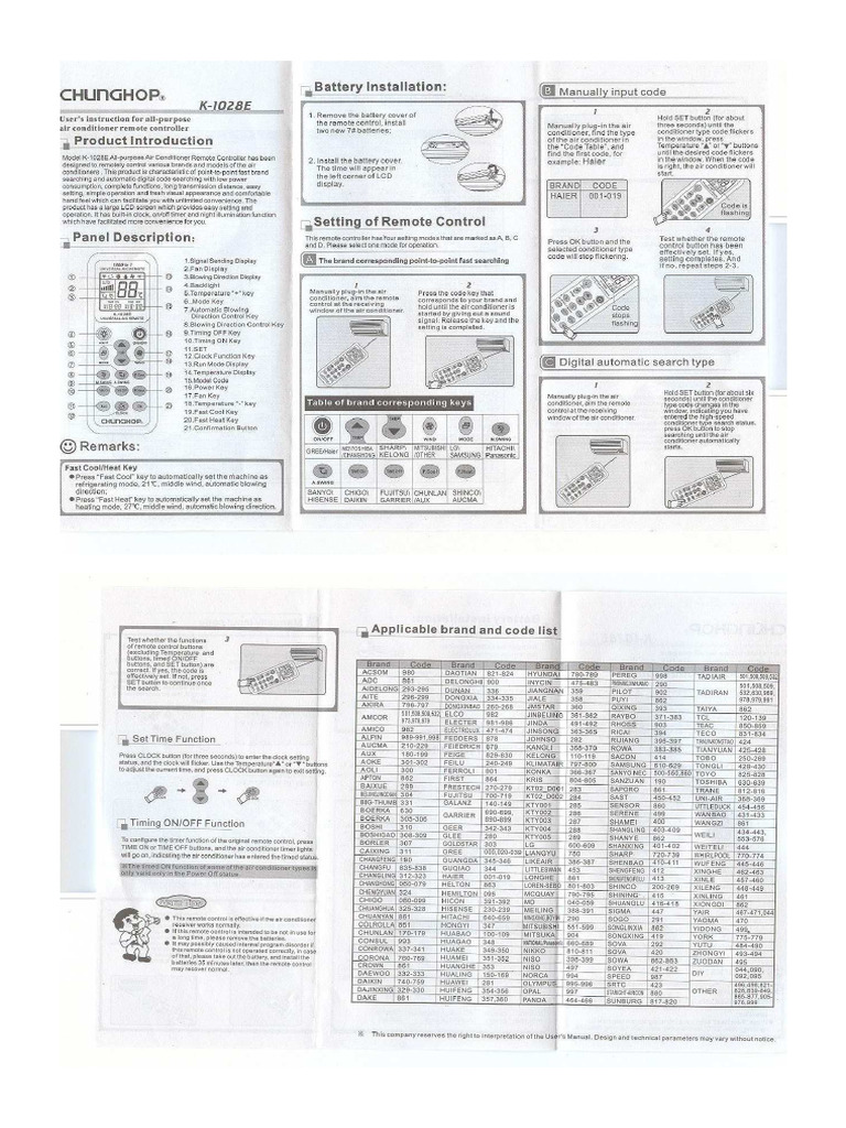K 1028E Manual | PDF