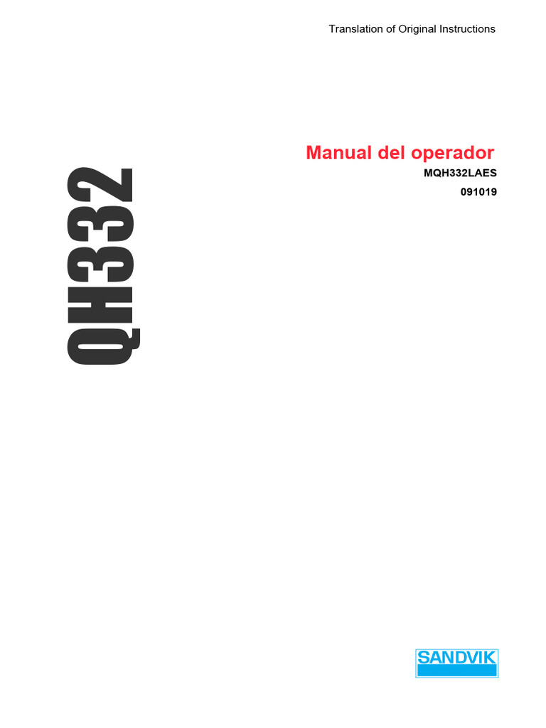 01 - Manual Del Operador MQH332LAES | PDF