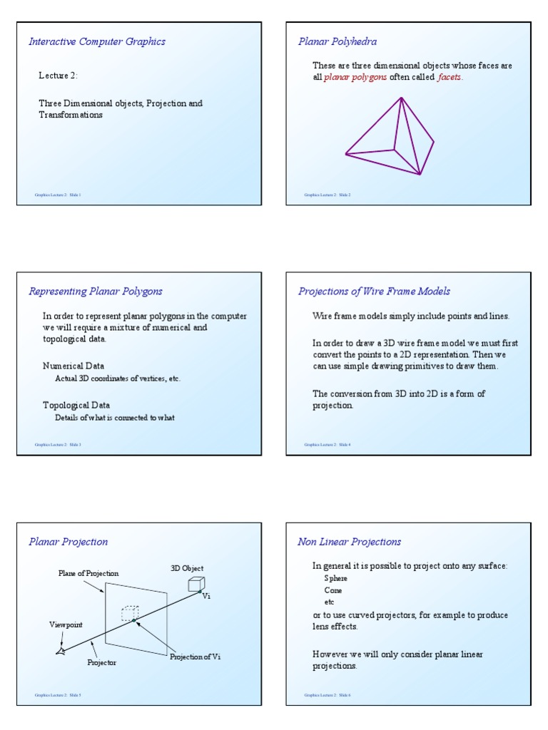 Graphics Slides 02 | PDF | Cartesian Coordinate System | Plane (Geometry)