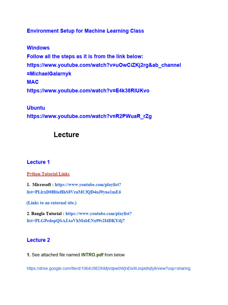 Machine Learning Guide Line | PDF