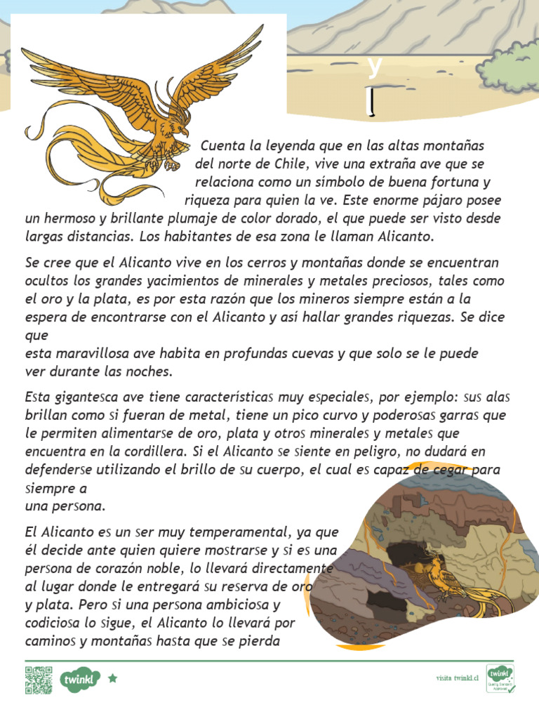 Comp de Lectura Leyenda Del Alicanto | PDF