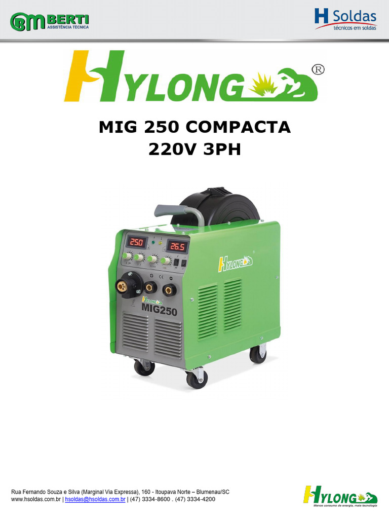 Mig 250 Compacta 220V 3PH PDF | PDF