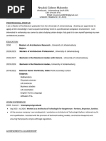 UCT Architecture BAS Portfolio Guide | PDF | Drawing | Academic Degree
