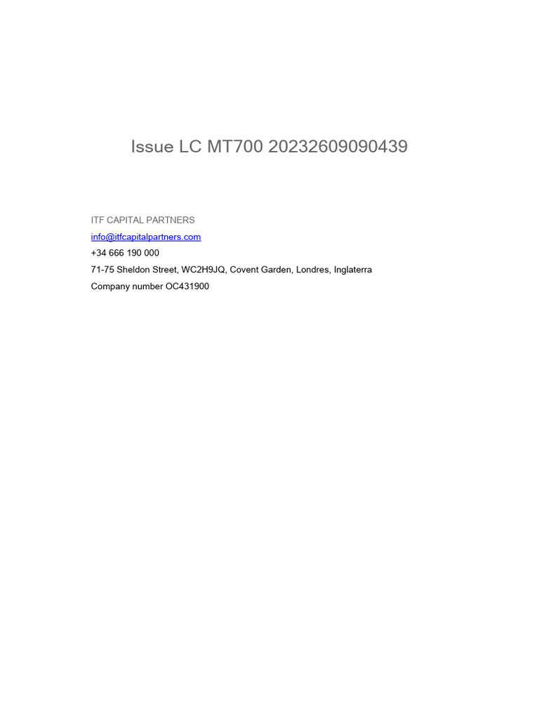 Irrevocable Documentary Credit Details | PDF | Banks | Business