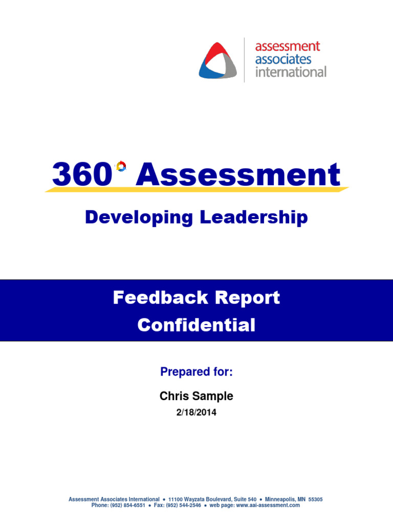 360 Assessment Chris Sample | PDF | Leadership | Communication