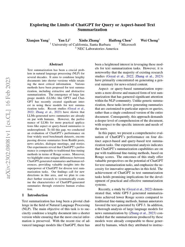 Exploring The Limits of Chatgpt For Query or Aspect-Based Text ...