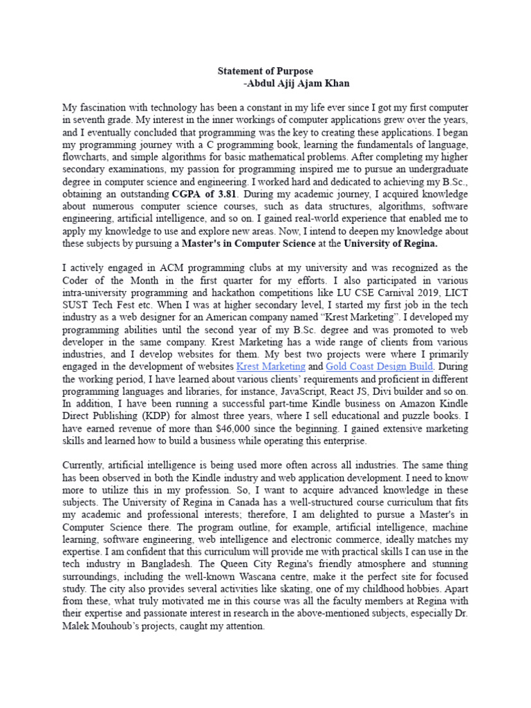 SOP Regina Final | PDF