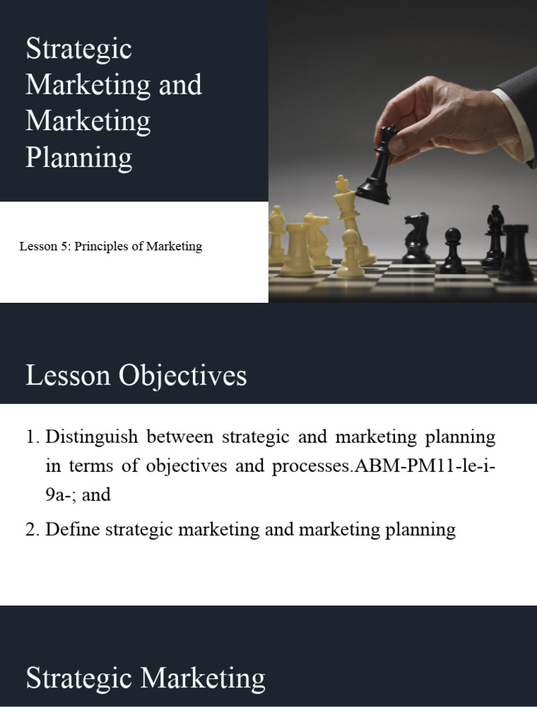 Strategic Marketing and Marketing Planning | PDF