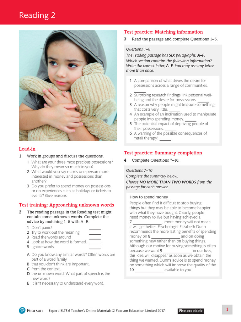 TPL 6 Reading 2 Worksheet | PDF