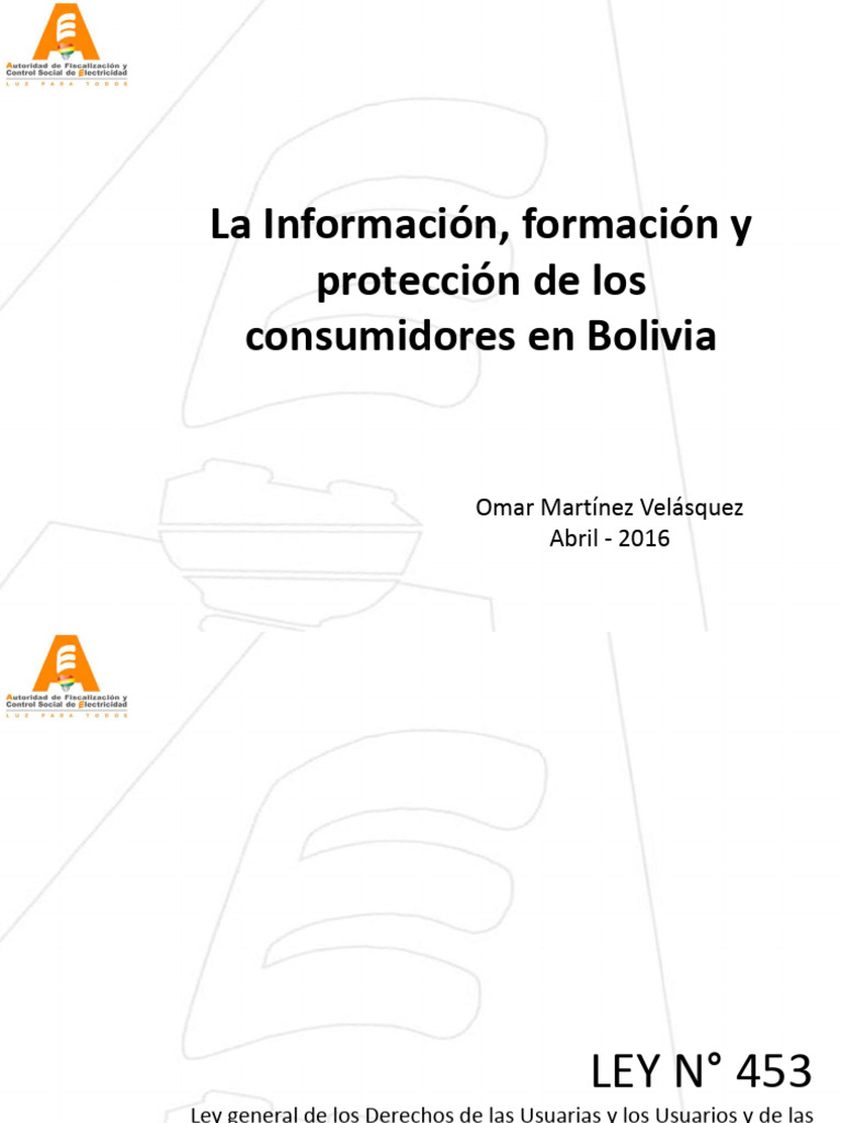 Información y Protección Al Consumidor en Bolivia | PDF | Los consumidores | Regulación