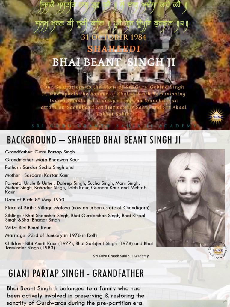 Shaheed Bhai Beant Singh Ji | PDF | Punjab | Nāstika