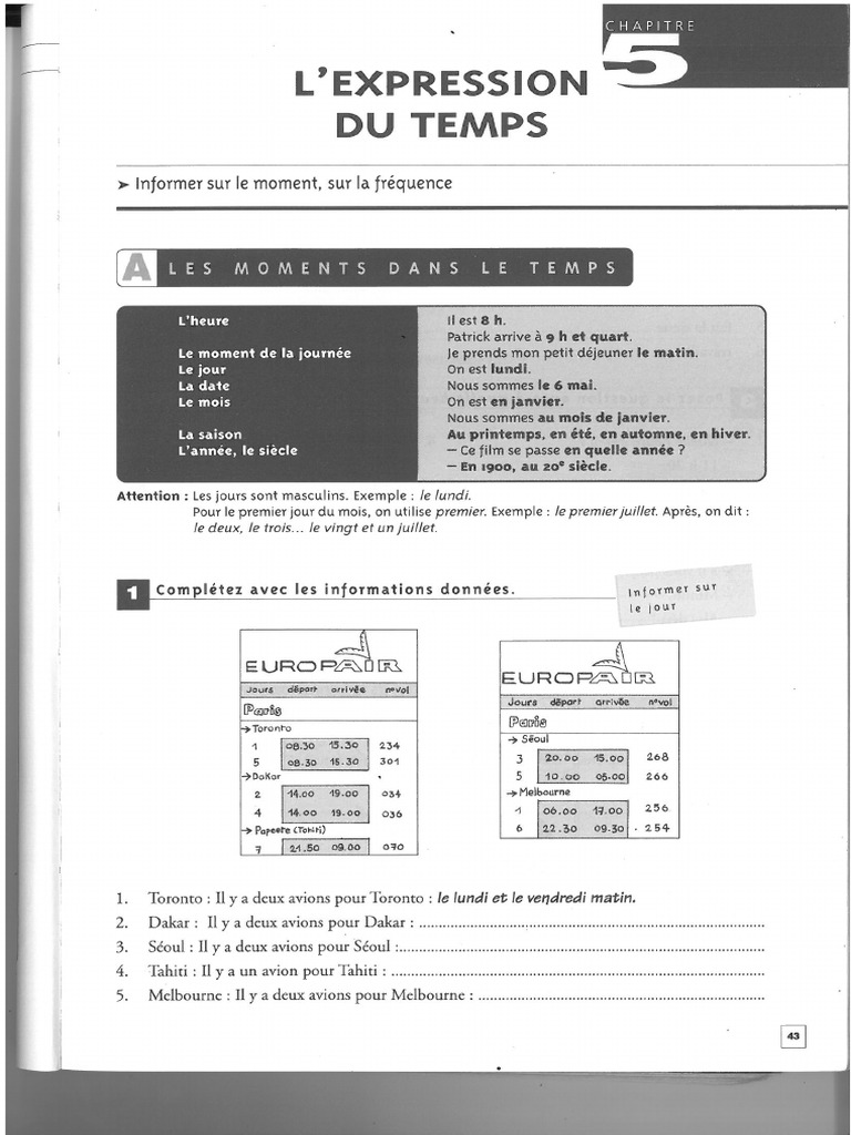 5 L'expression Du Temps | PDF