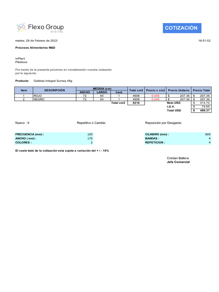 COT Galletas Integral Sumaq 48g | PDF