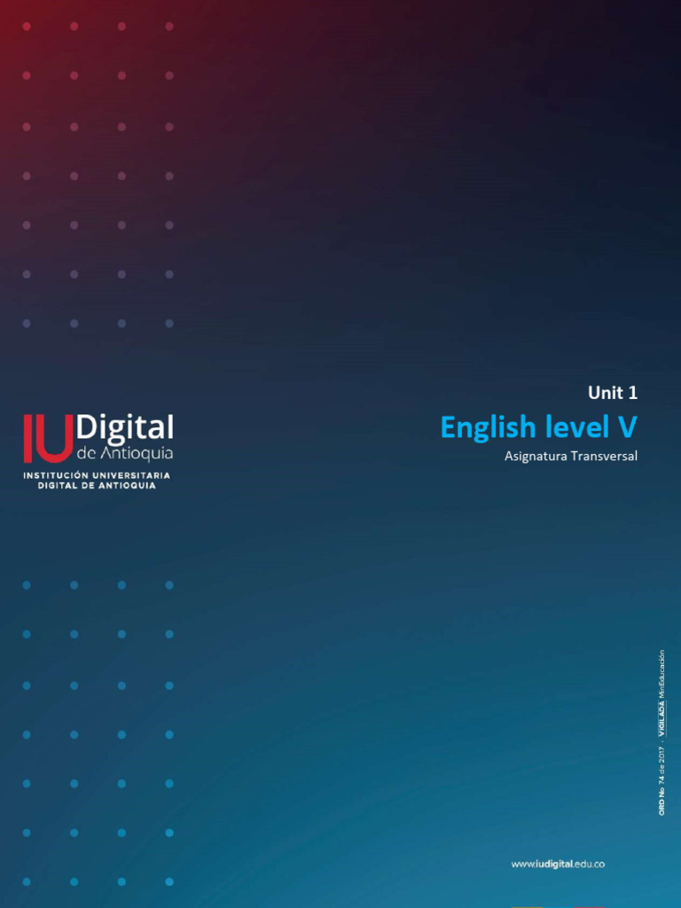 PDF ING V Unit1 | PDF | Relaciones personales, crianza y desarrollo personal