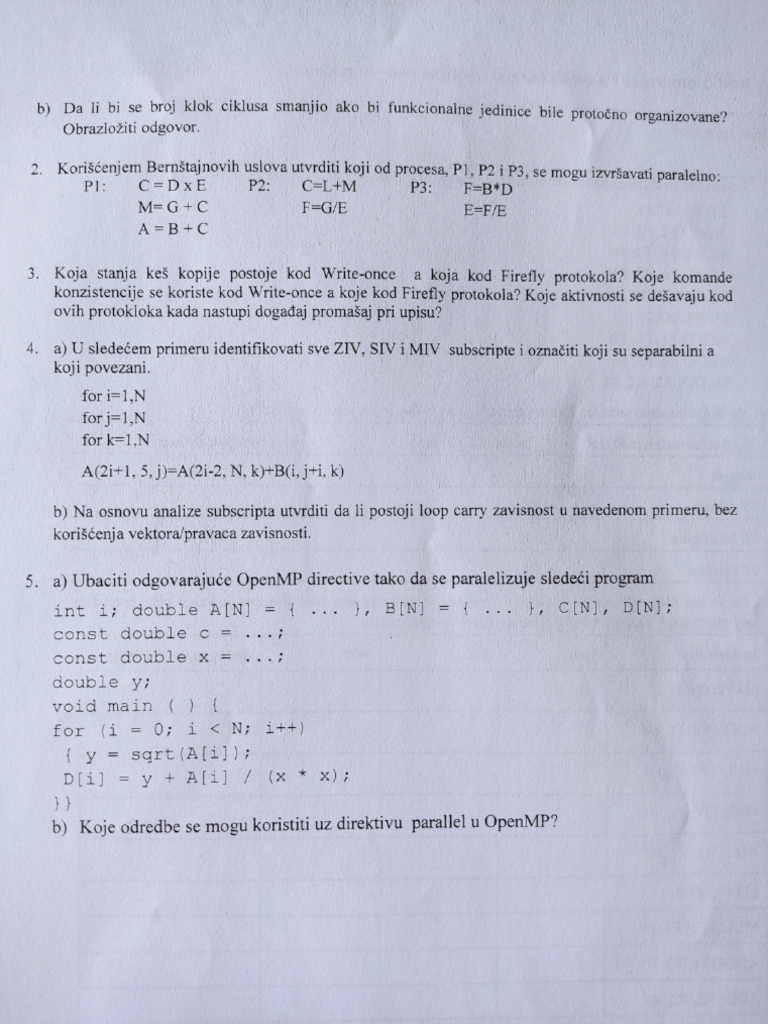 Paralelni sistemi - 2023 jun2 - pu (4) | PDF