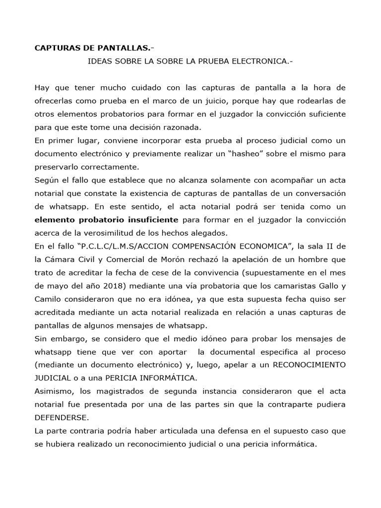 Capturas de Pantallas | PDF