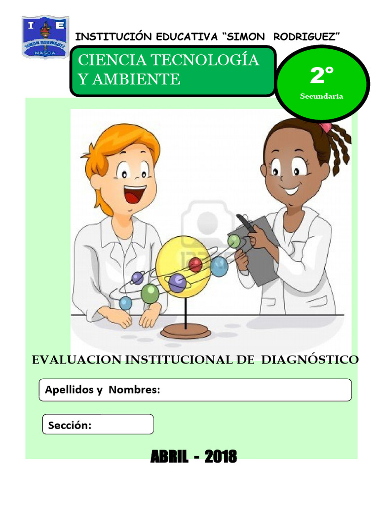 Prueba Diagnóstica CTA - Segundo Grado 2018 | PDF | Ciencia y matemática