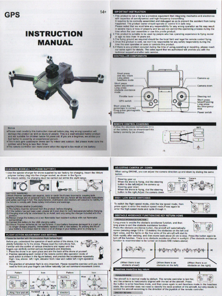 K998 GPS Drone Manual | PDF