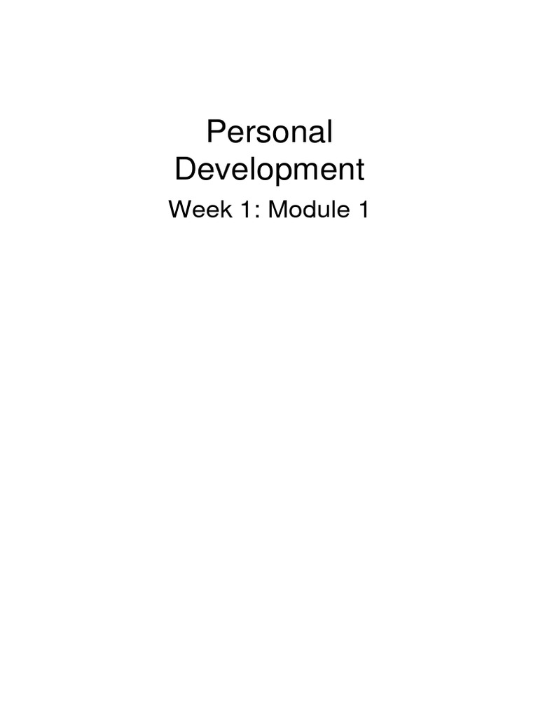 SH Perdev-Q1-W1-Lc 1.1 | PDF | Thought | Self