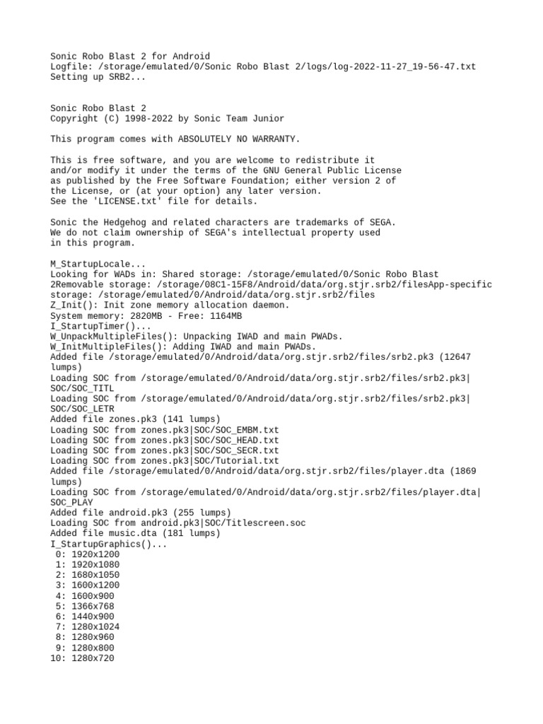 Latest Log | PDF | Free Software | Computing