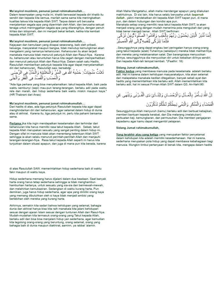 Khutbah Jumat Pdf
