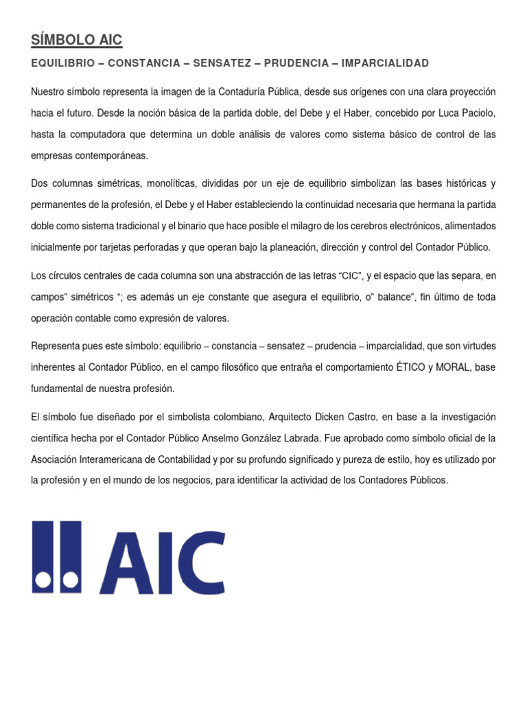 Símbolo Aic. | PDF