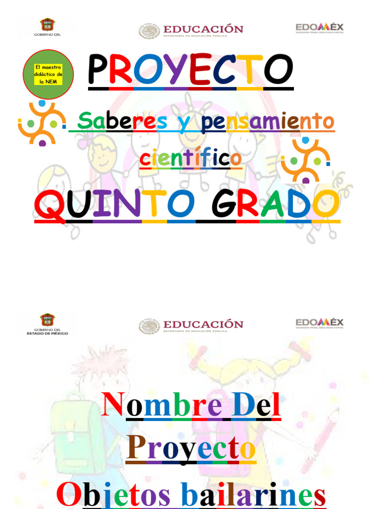 Proyecto Objetos Bailarines Quinto Grado | PDF