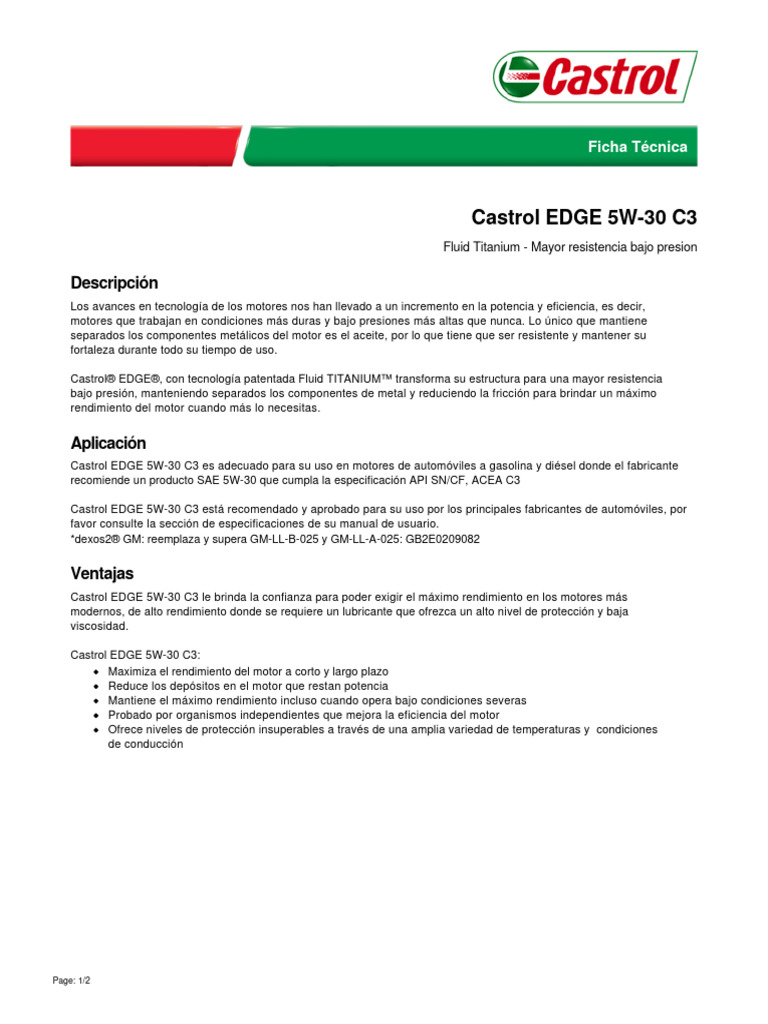 CASTROL EDGE | PDF
