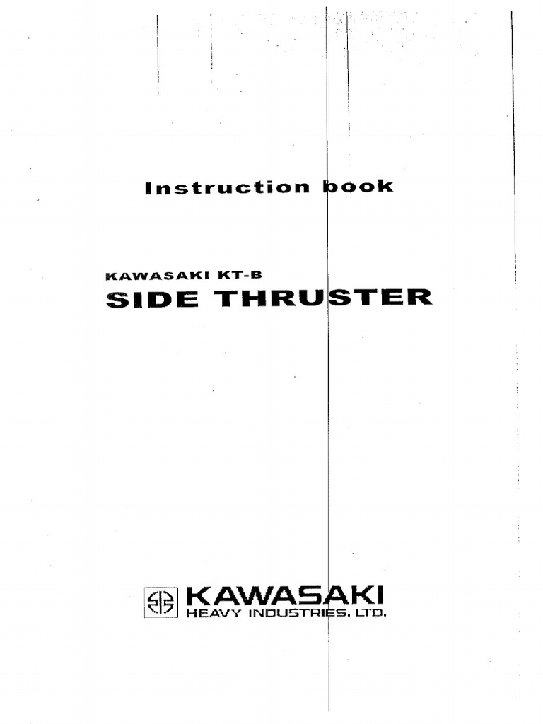 Kawasaki KT - B Side Thruster Instruction Book | PDF Kawasaki KT - B Side Thruster Instruction Book | PDF