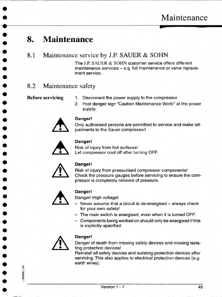 Sauer & Sohn WP 22 L MAintenance | PDF