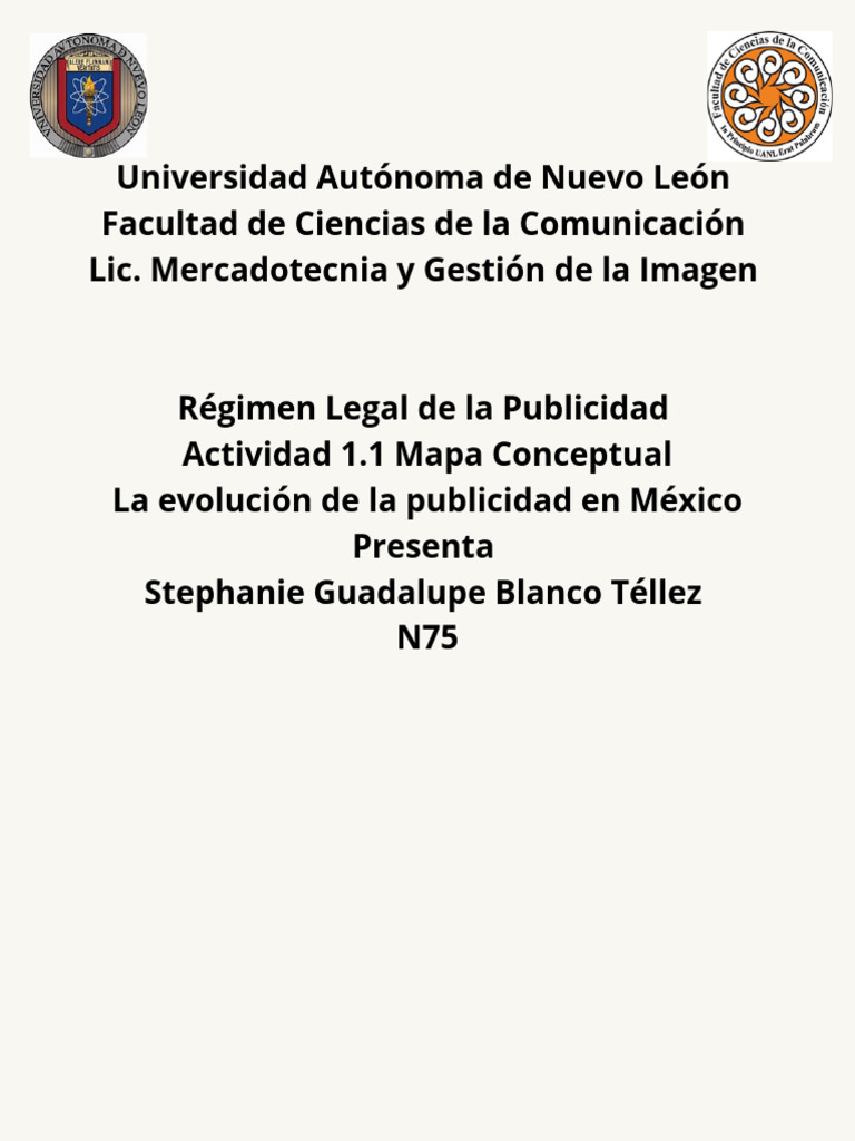 Act 1.1 Mapa Conceptual Régimen Legal | PDF | Publicidad | México