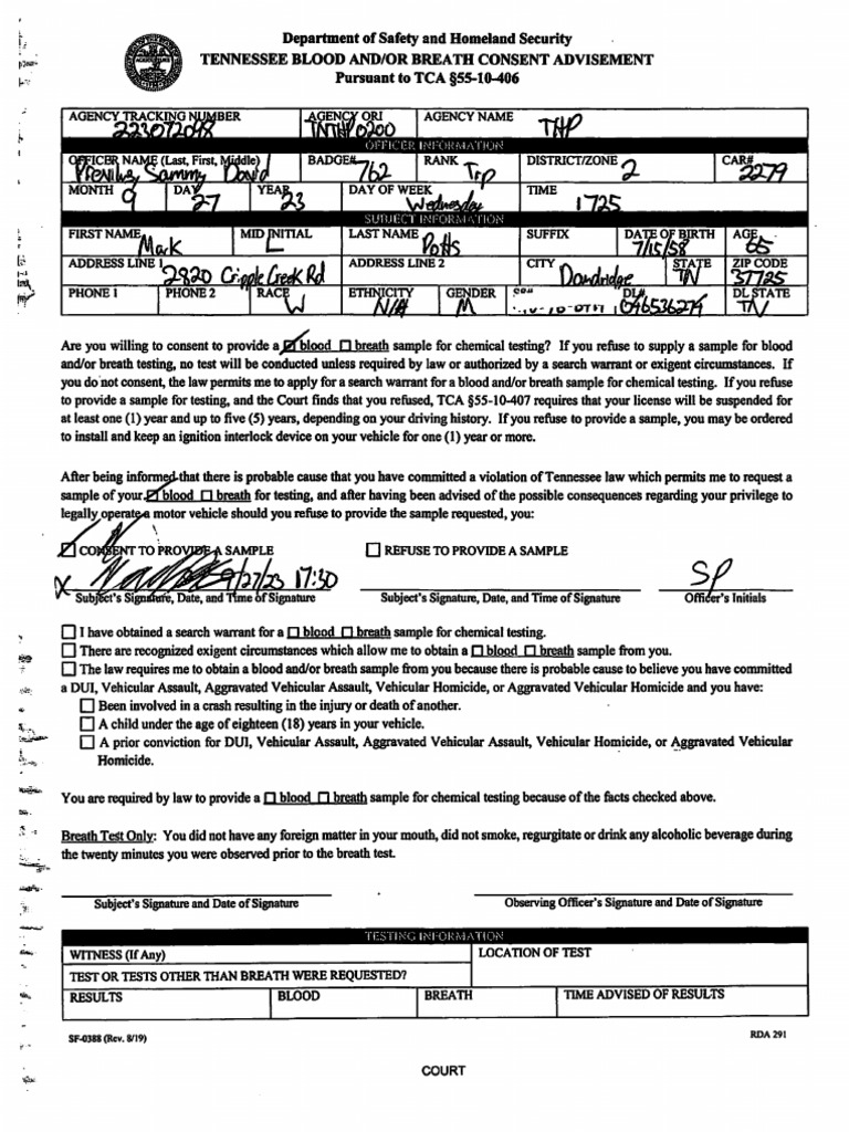 THP Police Report | PDF