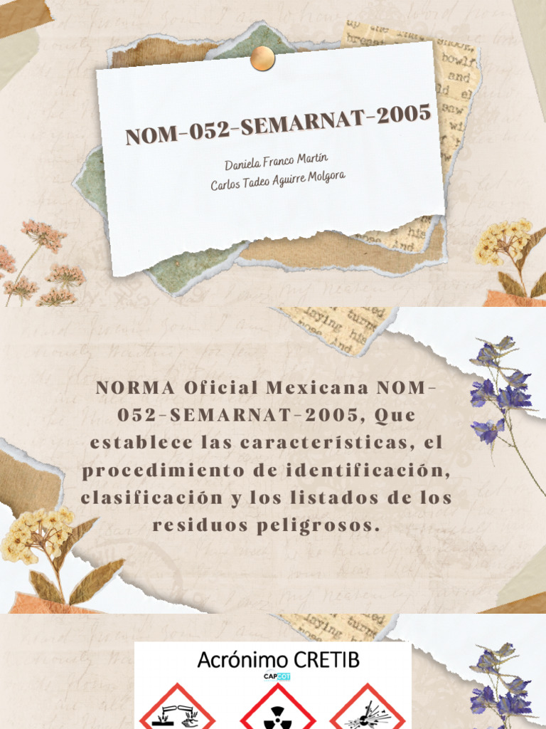 Nom 052 Semarnat 2005 | PDF