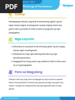Q1 W7 Kindergarten Worksheets Filipino | PDF