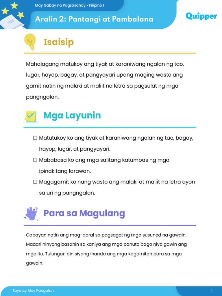 Pantangi at Pambalana | PDF