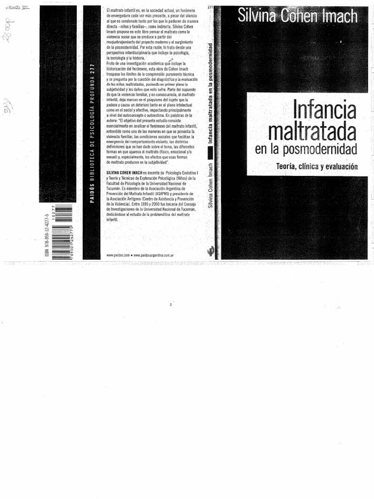 Cohen Imach, S. - Infancia Maltratada en La Posmodernidad | PDF