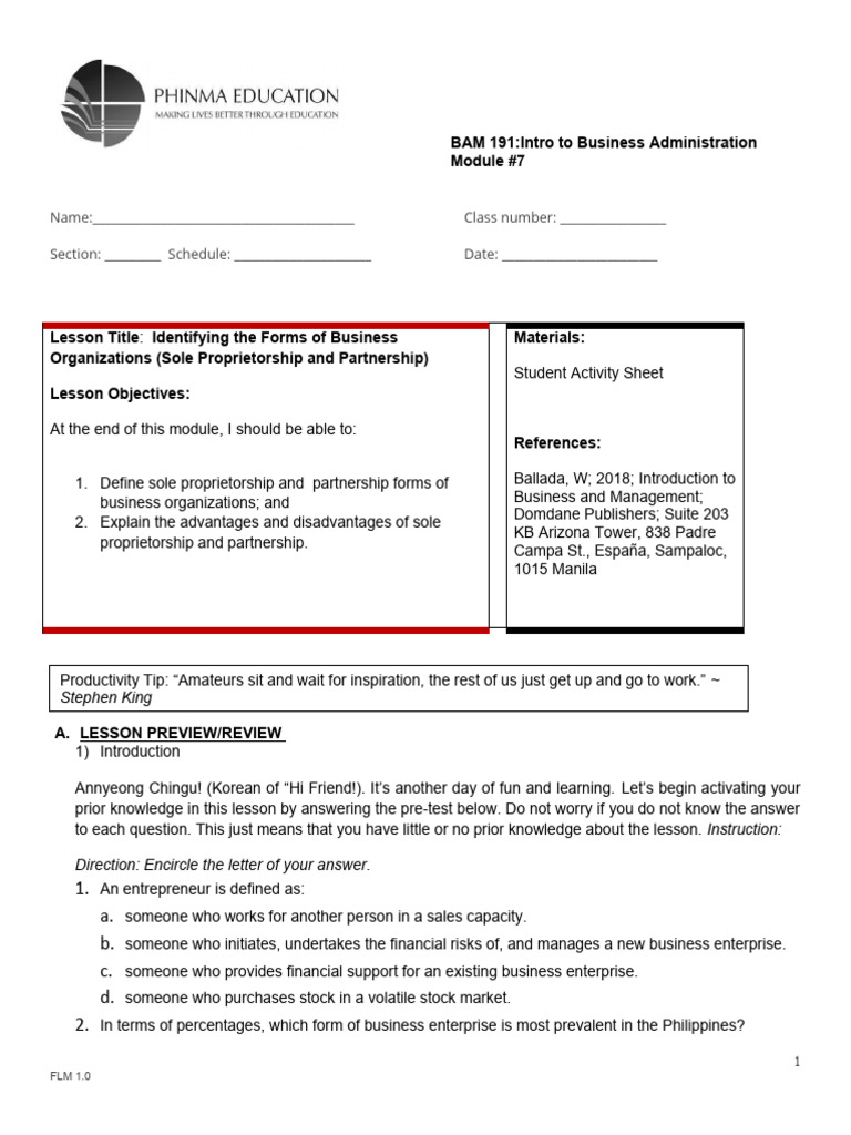 Sas#7-Bam 191 | PDF | Career & Growth | Business