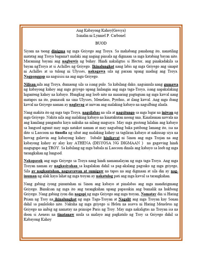 Ang Kabayong Kahoy | PDF