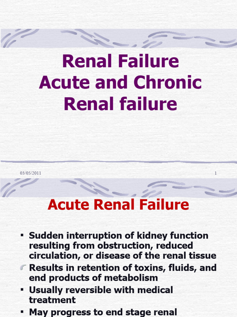Acute &Chronic Renal Failure | PDF Acute &Chronic Renal Failure | PDF