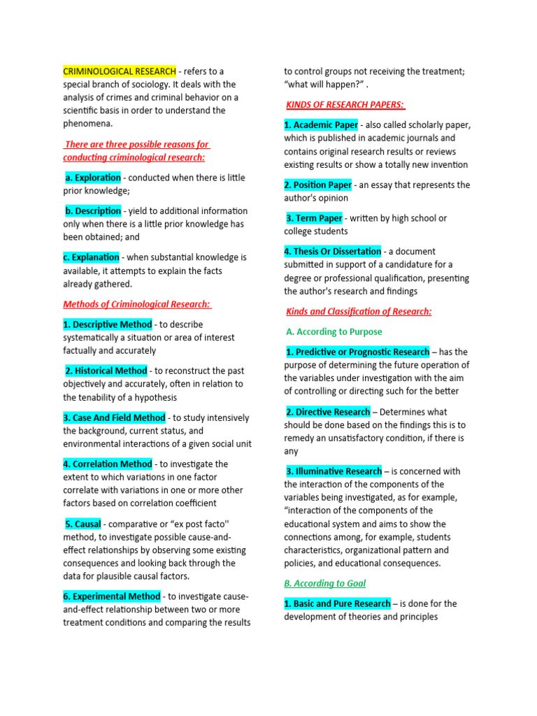 Criminological Research | PDF