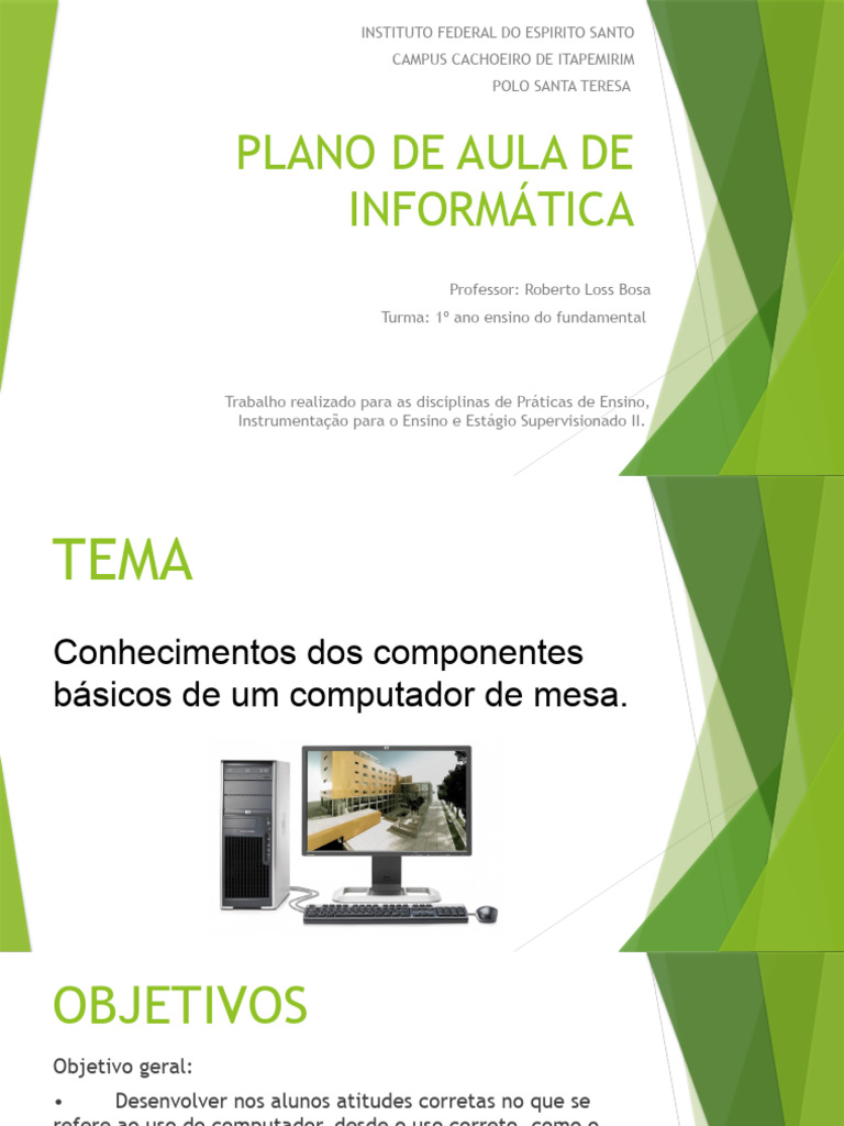 Plano de Aula - Informatica Na Educação Infantil | PDF