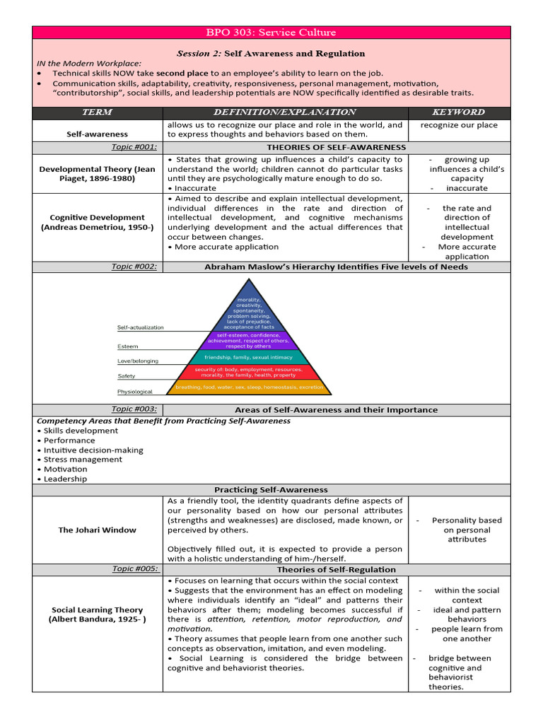 Service Culture Notes | PDF