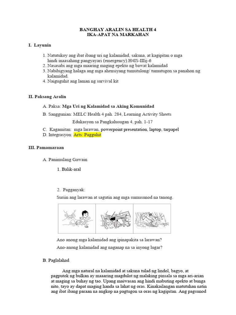 Health 4- Uri Ng Kalamidad | PDF